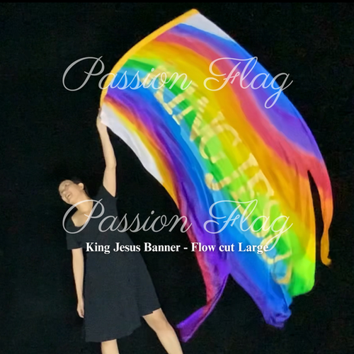 King Jesus Banner - Hand Painted - Single Flag | Passionflag