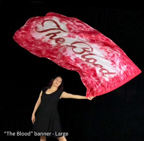 "The Blood" Banner - Hand Painted - Single Flag | Passionflag