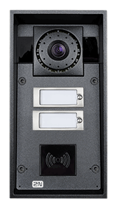 2N® IP Force - 2 Buttons, HD Camera, Reader Ready - Durable IP intercom ...