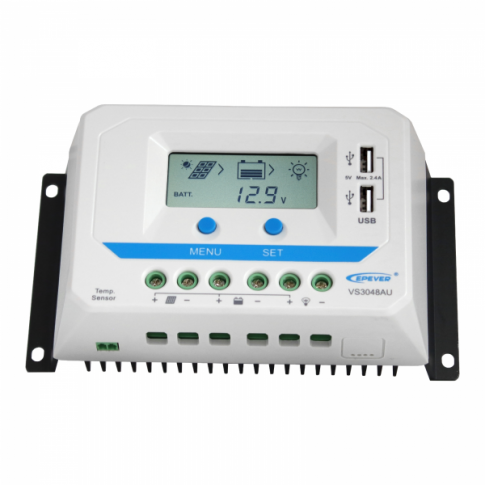 30A 12/24/36/48V solar charge controller / regulator with LCD display ...