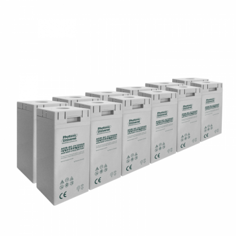 24V 300Ah AGM deep cycle battery bank (12 x 2V batteries) for large ...