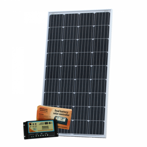 150W 12V dual battery solar kit with controller and cable | Stoves And ...