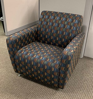 Circle Pattern Club Chair | Thrifty