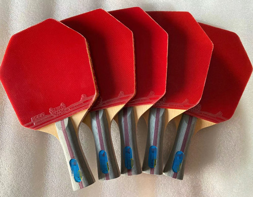 Dawei New Arrival Hexagonal Carbon Table Tennis Racket 5 Wood 2 Carbon ...