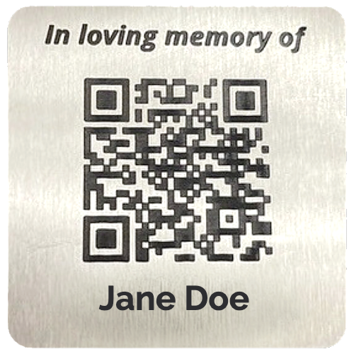 Personalized QR Code Plaque for a Memorial Tribute | Memorial Tribute ...