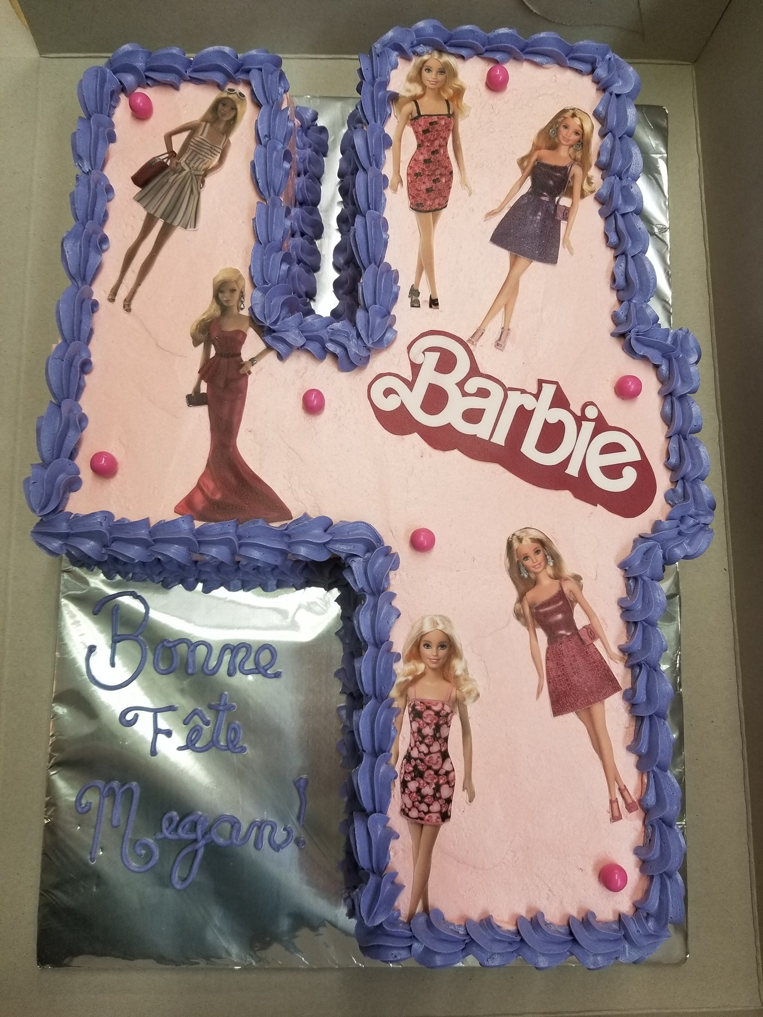 Barbie Number Four Cake