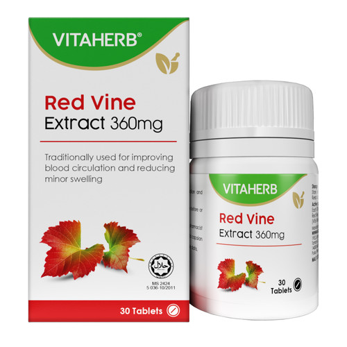 VITAHERB RED VINE EXTRACT 360MG TABLET | WINWA MEDICAL