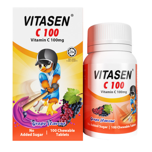 VITASEN C 100 CHEWABLE TABLET (GRAPE) | WINWA MEDICAL