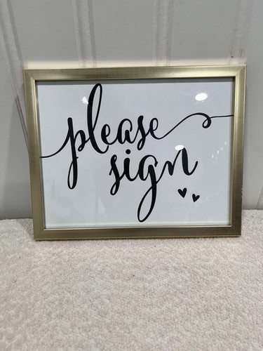 "Please sign" sign | Piney Grove Ranch