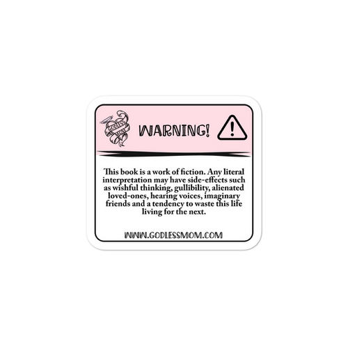 Bible Warning Bubble-free stickers | Godless Mom