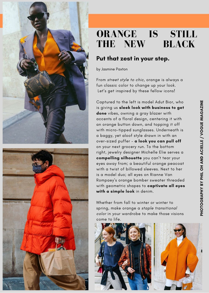 Classic Looks with a Twist of Orange