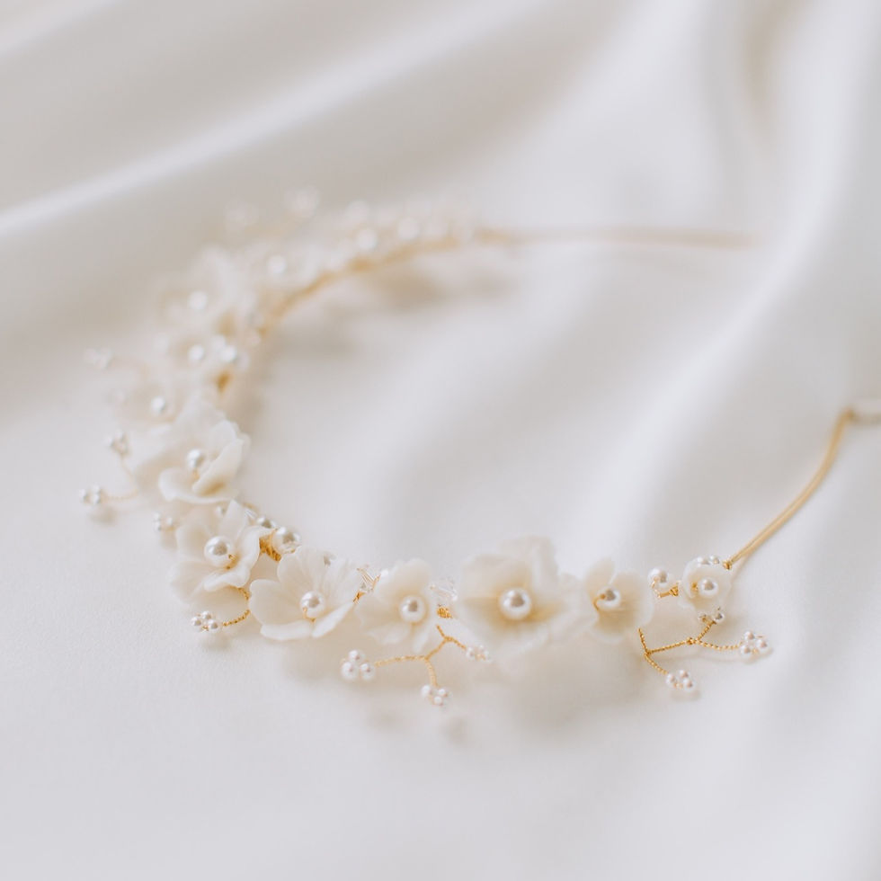 Lourdes Floral Bridal Headpiece | Deborah K Design Bridal Accessories