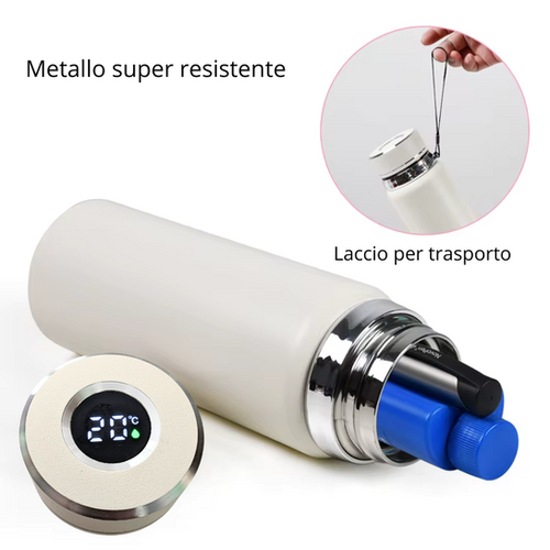 Borraccia termica 48/60H per farmaci con display bianco | HOLINSTORE.COM