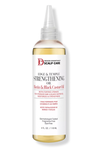 Design Essential Edge & Temple Strengthening Oil- Biotin & Black Castor ...