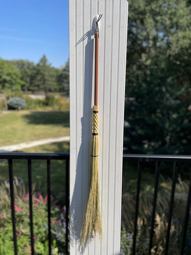 The Cobwebber Besom Broom - 24" Handle Broomcorn | Just Whisk Away