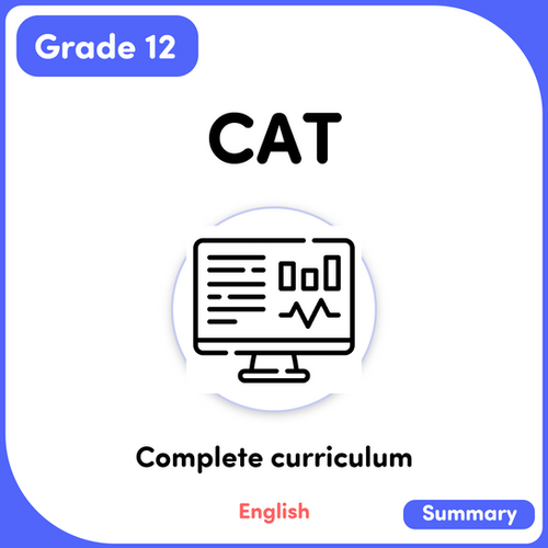 Gr 12 CAT [English] | Testpapers