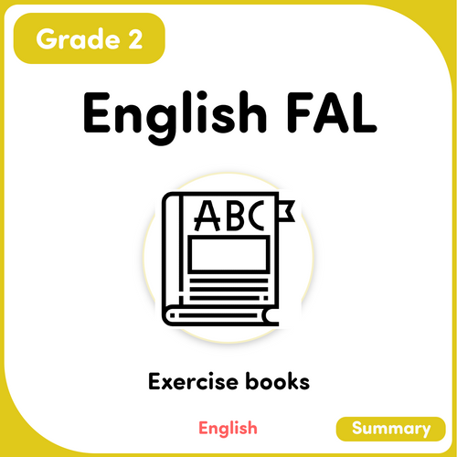 Gr 2 English FAL Exercise books | Testpapers