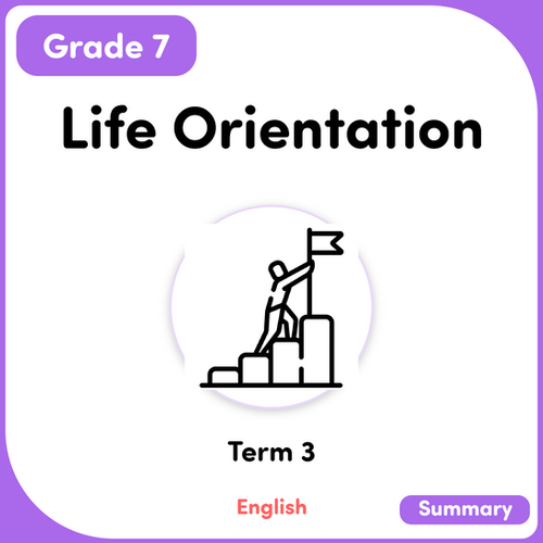 Gr 7 Life Orientation T3 [English] | Testpapers