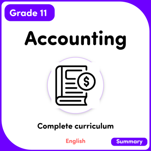 Gr 11 Accounting [English] | Testpapers