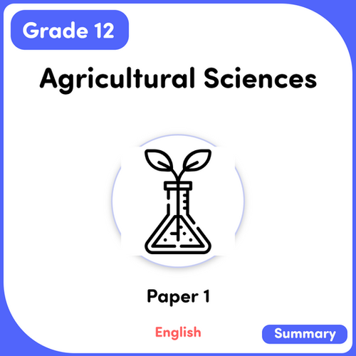 Gr 12 Agricultural Sciences P1 [English] | Testpapers