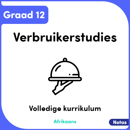 Gr 12 Verbruikerstudies [Afrikaans] | Testpapers
