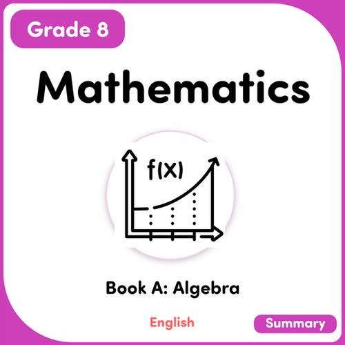 Gr 8 Mathematics Book A: Algebra [English] | Testpapers