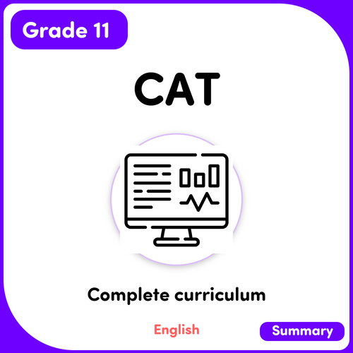 Gr 11 CAT [English] | Testpapers