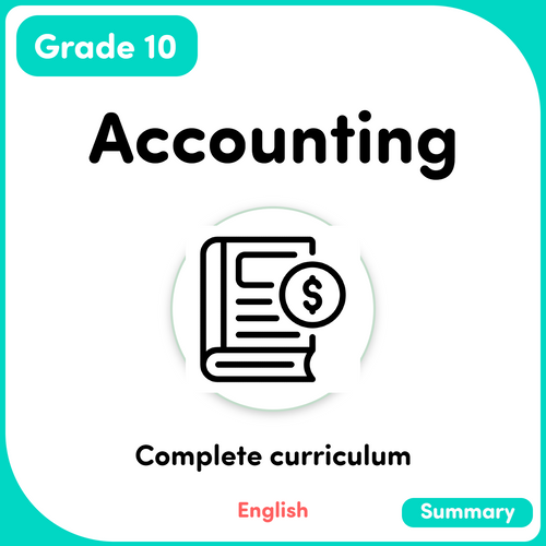 Gr 10 Accounting [English] | Testpapers