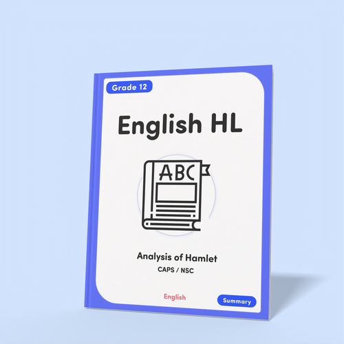 Gr 12 English HL Hamlet Analysis | Testpapers