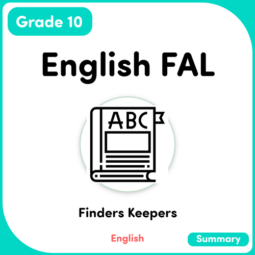 Gr 10 English FAL Finders Keepers | Testpapers