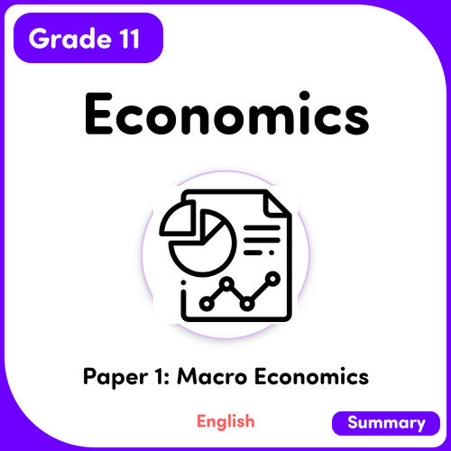 Gr 11 Economics P1: Macro economics [English] | Testpapers
