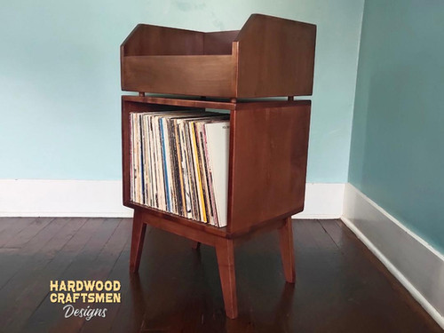Retro Record Cabinet with Record Flipping Tray | Recordsmith Of Pen 1
