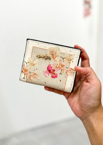 Orchid- light yellow base wallet | nara