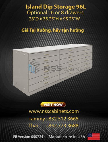 Island Dip Storage 6 Drawer 96L | NSS Cabinet