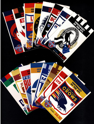 1996 Centenary AFL Stamp Booklets Complete set (16) with Philatelic ...