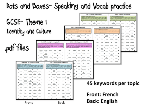Dots and Boxes-GCSE Theme 1-Identity and Culture | Laprofdefrancais