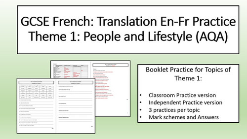 Translation En-Fr Practice-Theme1 | Laprofdefrancais