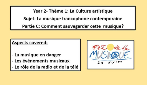 La musique francophone contemporaine- PartC | Laprofdefrancais