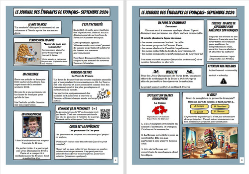 Journal- Septembre 2024 | Laprofdefrancais