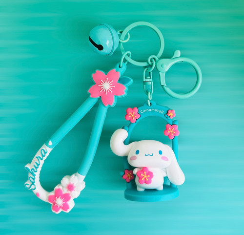 Cinnamoroll Sakura Keyring | Smiles n Rainbows