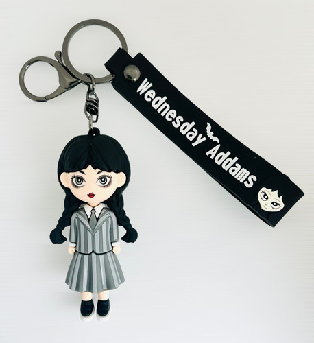 Wednesday Addams School Girl Keychain | Smiles n Rainbows