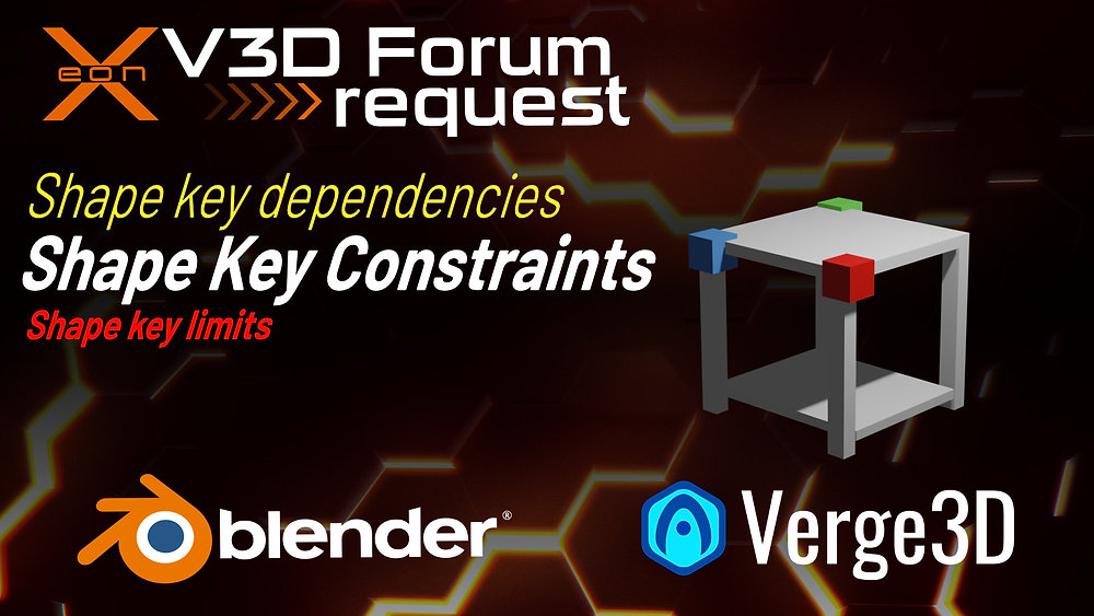 How to constrain shape key object movements in Verge3D