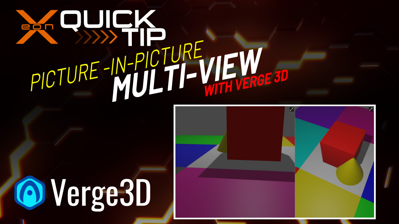 Verge3D tutorial - multiple cameras and multiple views, picture in picture
