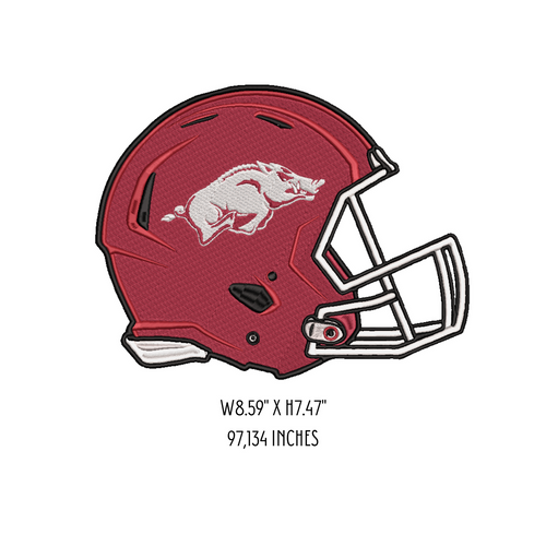 Razorback Football Helmet | JenRicho Creative