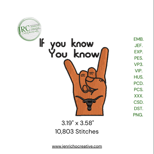 Hook Em Horns Hand Gesture | JenRicho Creative