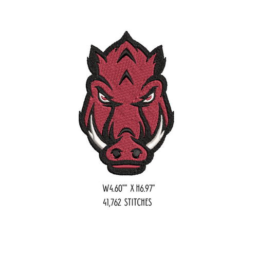 Front Facing Razorback, Hog | JenRicho Creative
