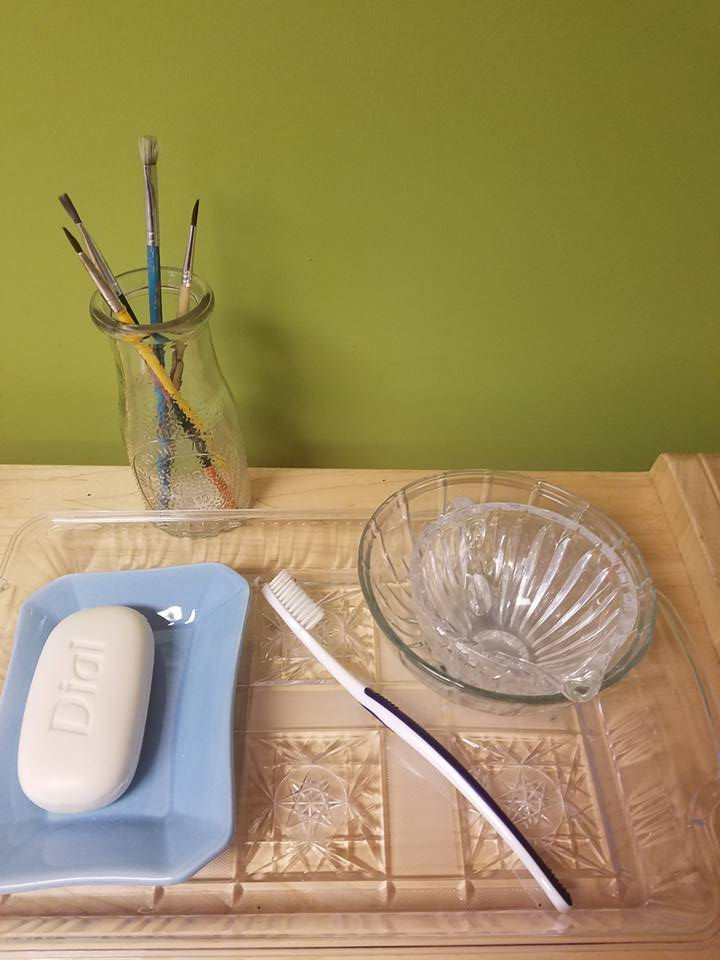 My Art Area, Part 2: How do I set up my shelf and keep things clean?