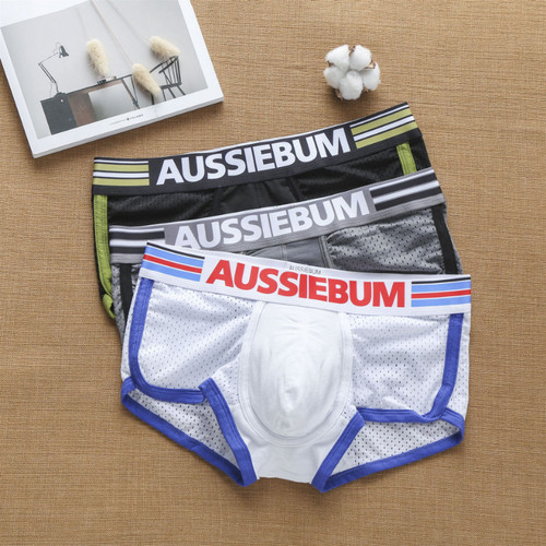 Aussiebum Men's boxers Cotton mesh buttock lifting Breathable Briefs ...