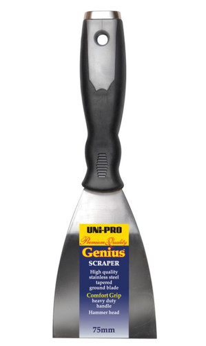 Uni-Pro Comfort Grip SS Scraper 75mm | Ecoshield