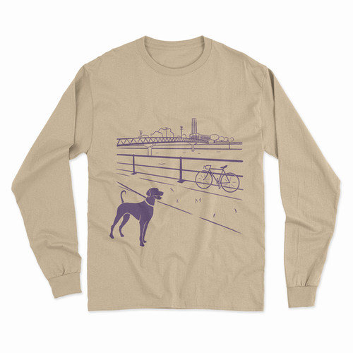 canal - screen printed long sleeve shirt | melaniemascle